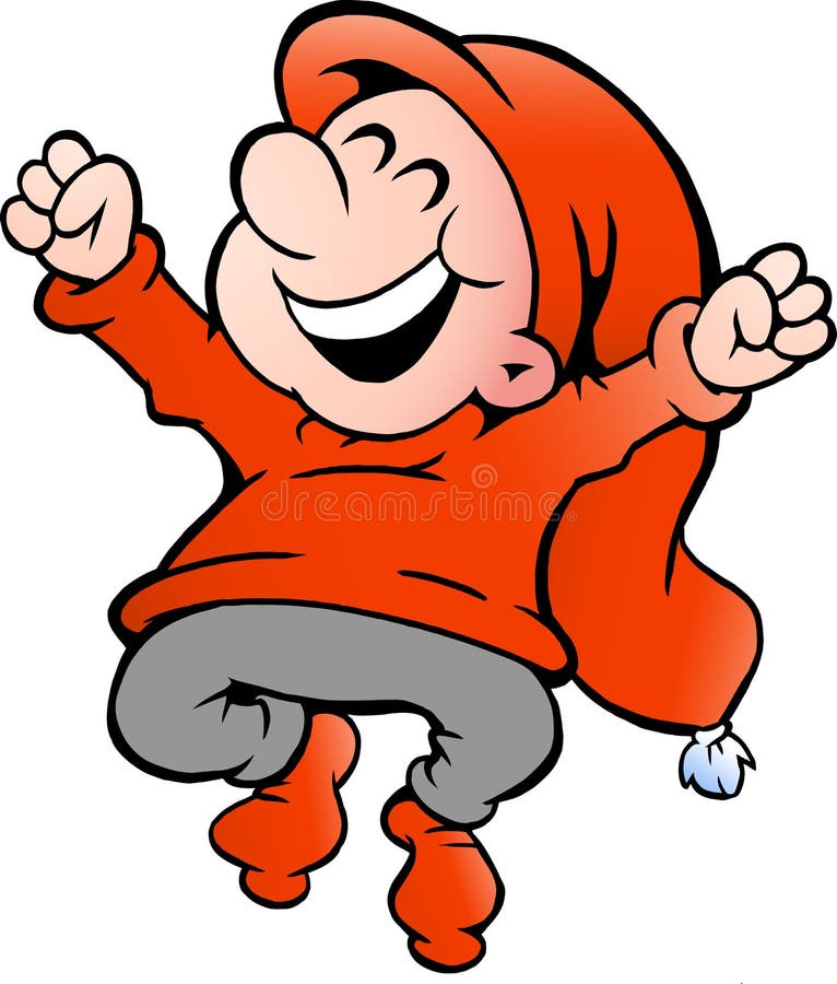 Illustration of an Very Happy Elf Stock Vector - Illustration of ...