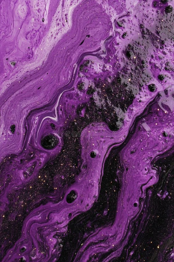 Illustration with a Vibrant Abstract Violet Background and Sparkling ...