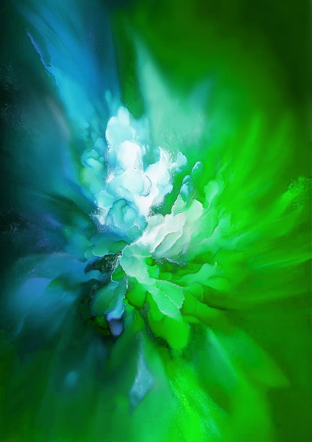Illustration of Vibrant Blue and Green Color Explosion Stock ...