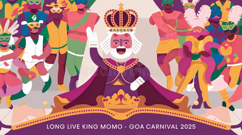 Illustration of Vibrant Goa Carnival Celebration Featuring King Momo ...