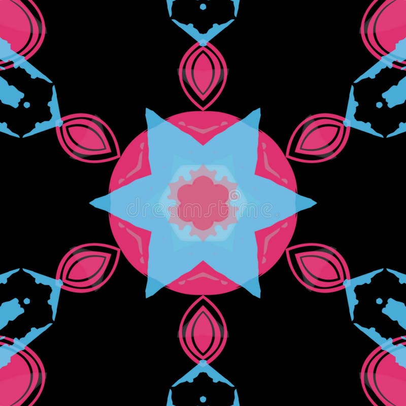 Illustration of Vibrant Patterns and Textures on a Black Background ...