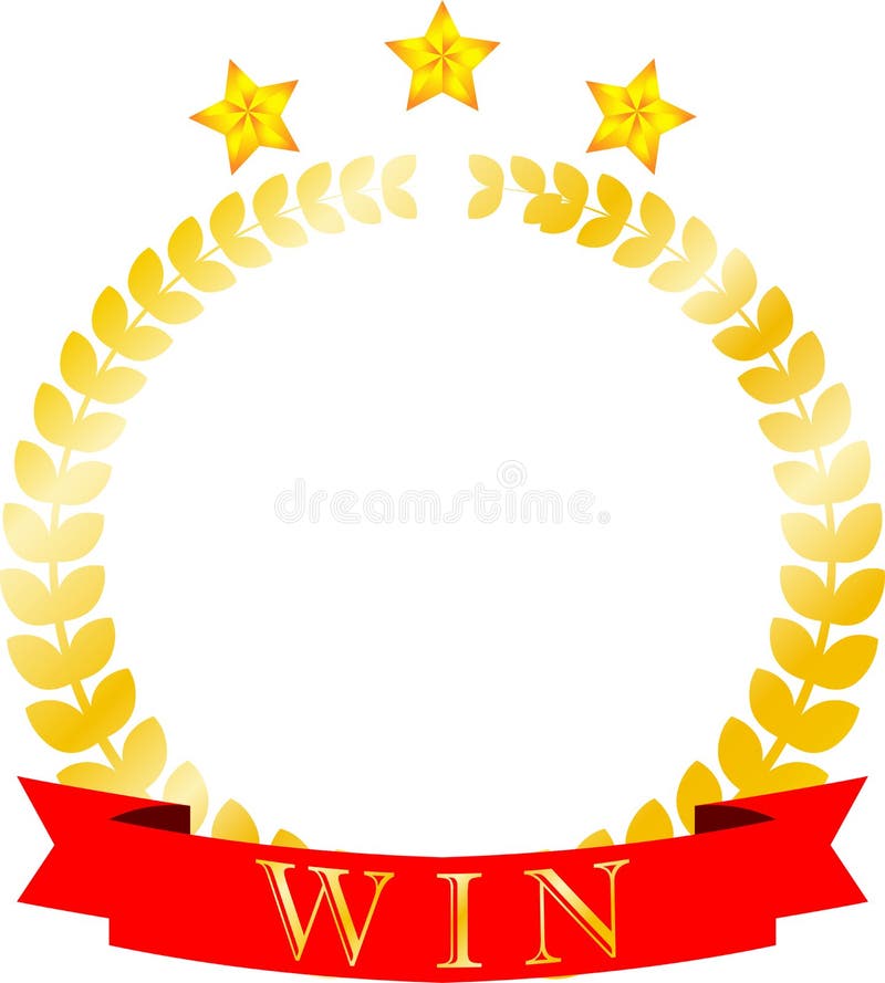 Illustration of a Victory Three-star Gold Laurel Stock Vector ...
