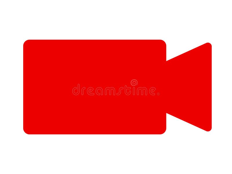 Illustration of Video Camera Icon (red) Stock Vector - Illustration of ...