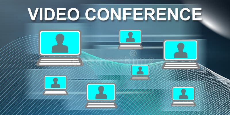 Concept of Video Conference Stock Illustration - Illustration of call ...