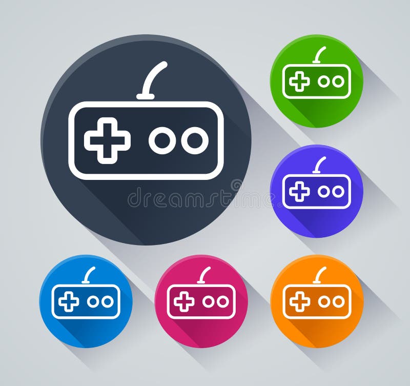 Video Game Controller Circle Icon Stock Vector - Illustration of ...