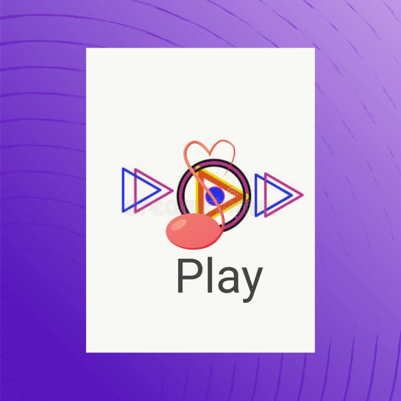 The Illustration of Video Player Sign Stock Illustration - Illustration ...