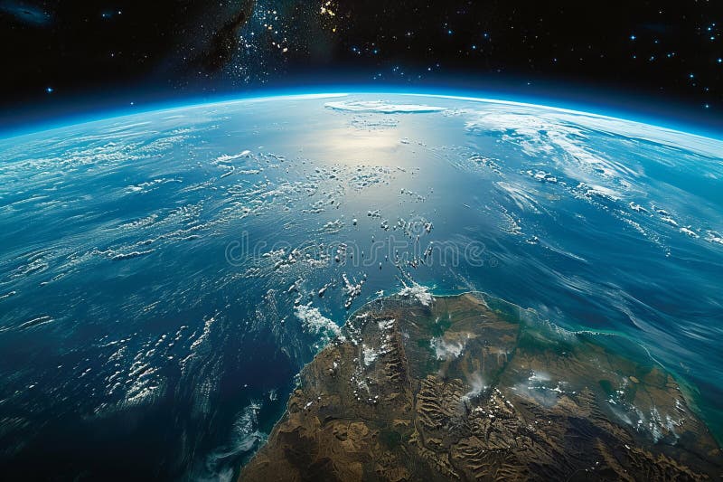 Illustration of View of the Earth Taken from the Surface, High Quality ...
