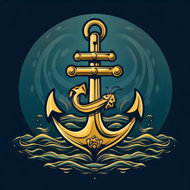 Illustration of a Vintage Anchor Stock Illustration - Illustration of ...