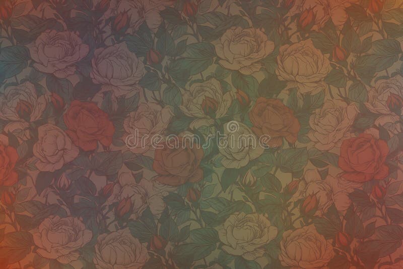 Vintage Background with Roses, Illustration for Your Graphic Design ...