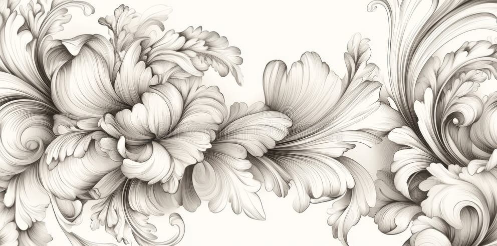 Illustration of Vintage Elements in Black on a White Background ...