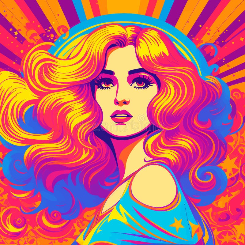 Illustration Vintage Groovy Retro Character, 90s Style Stock ...