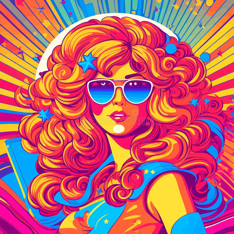 Illustration Vintage Groovy Retro Character, 90s Style Stock ...