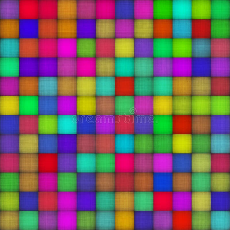 Illustration of Vintage Patterns with Colored Squares. Stock ...
