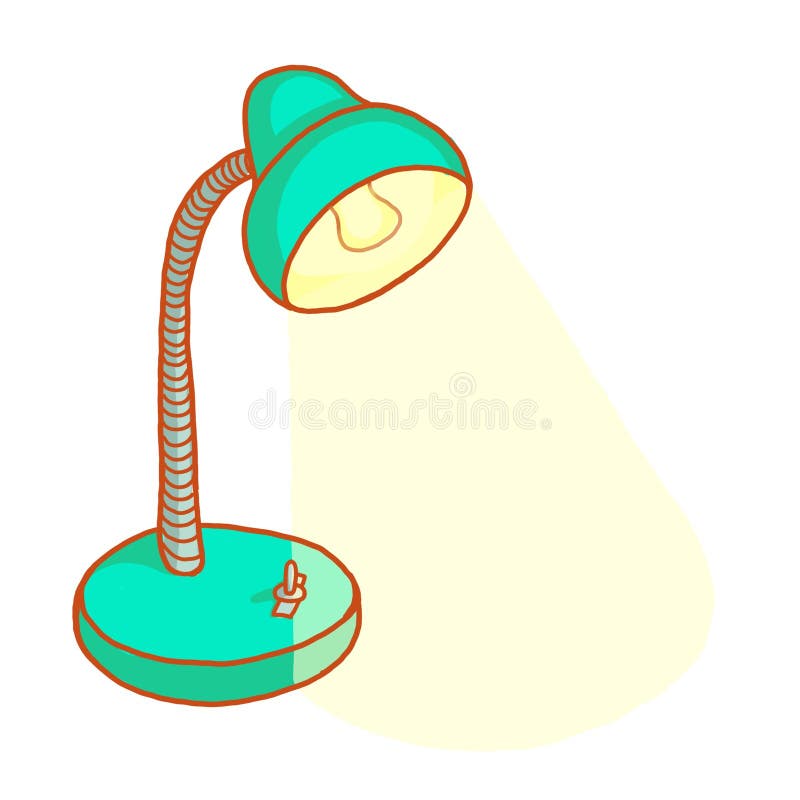 Illustration of Vintage Reading Lamp Stock Illustration - Illustration ...