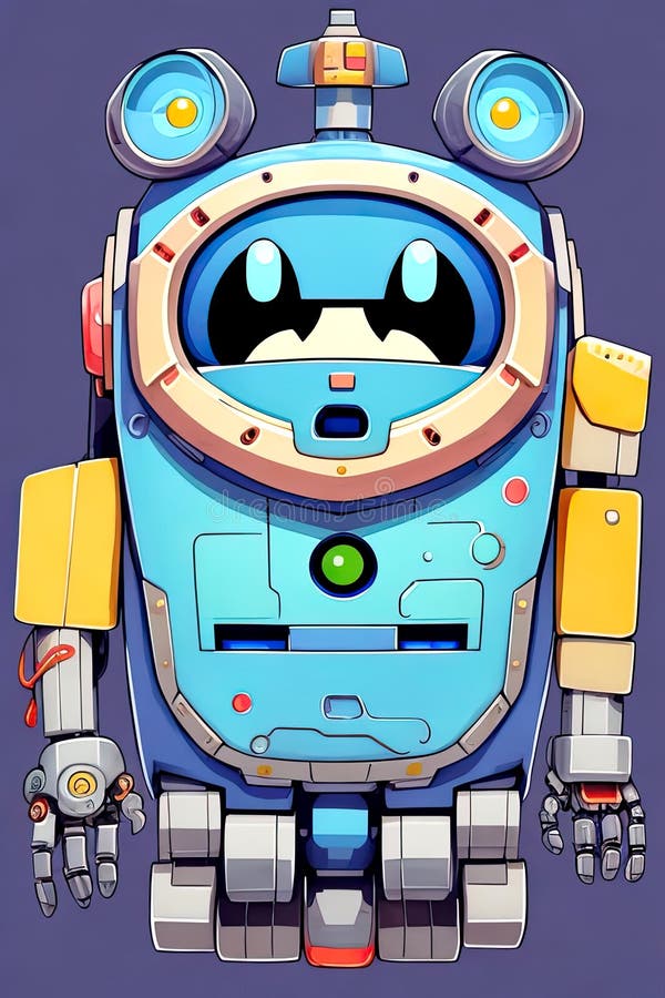 Illustration of a Vintage Robot - IA Generative Stock Illustration ...