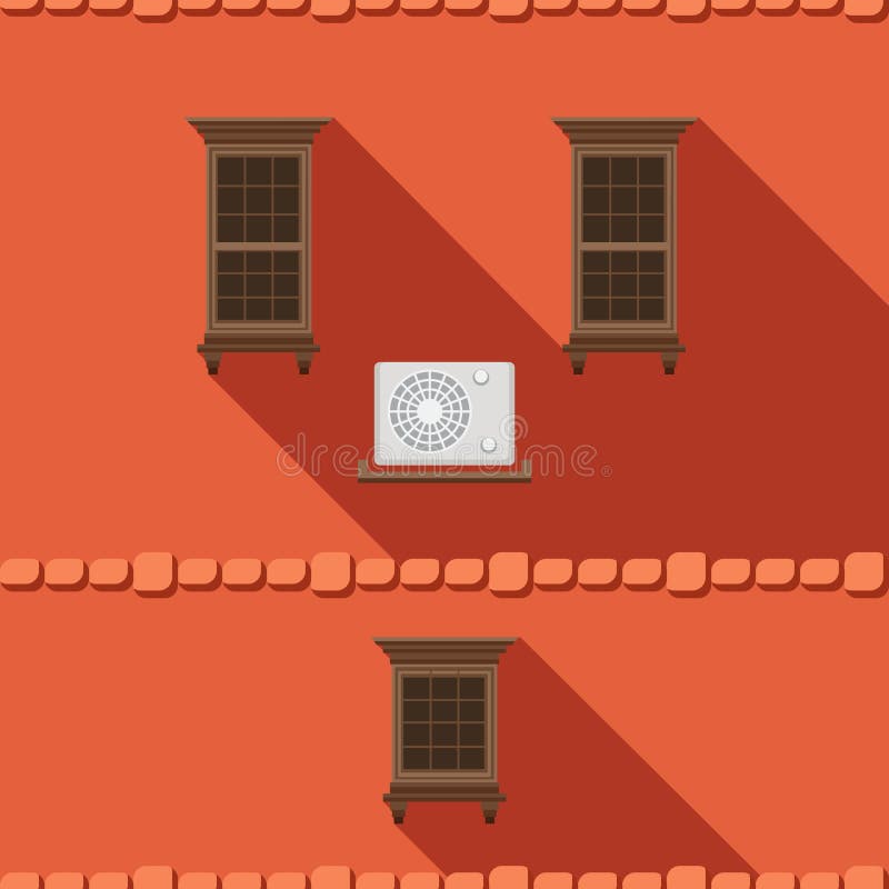 Window Air Conditioner. Vector Image Stock Vector - Illustration of ...