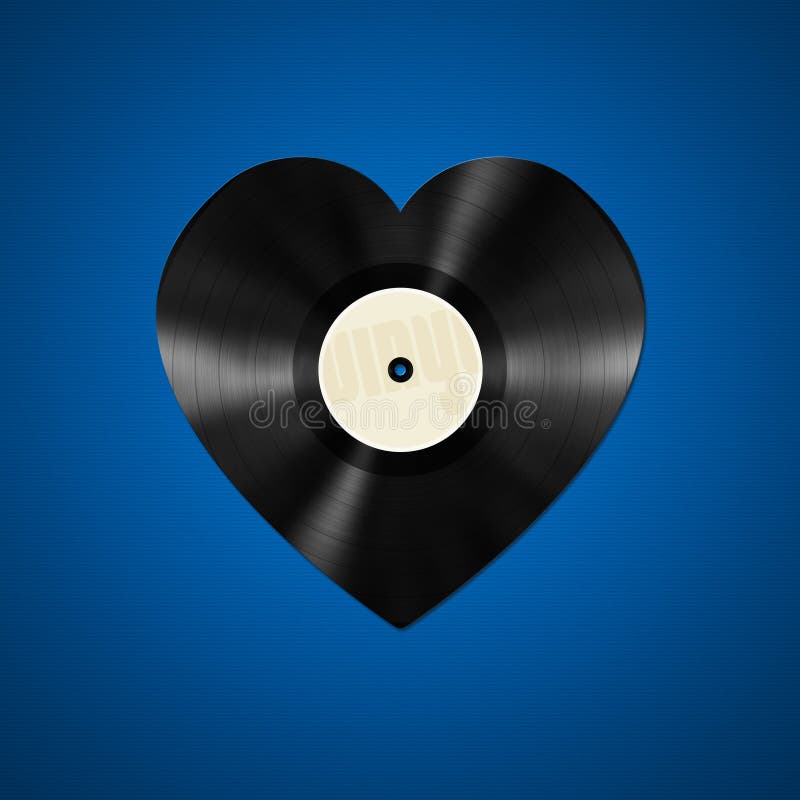 Vinyl heart shape stock image. Image of dancing, shape - 130015357