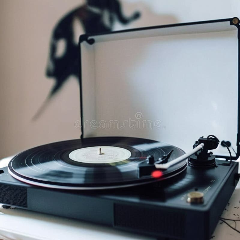 Illustration of a Vinyl Record Player Stock Illustration - Illustration ...