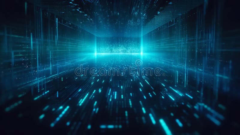 Virtual Network of the Artificial Intelligence Learning Algorithm Stock Illustration ...