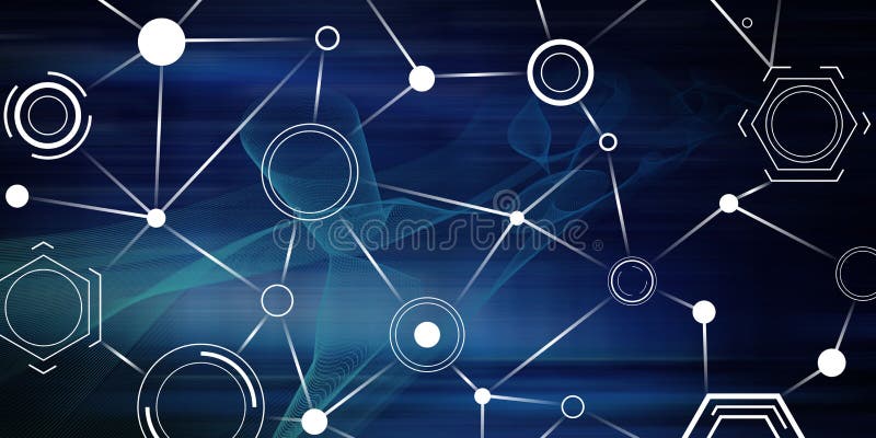 Concept of virtual network stock illustration. Illustration of ...