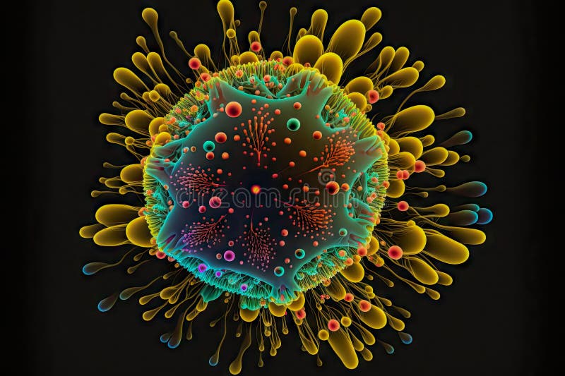 Illustration of the Virus Cell Stock Illustration - Illustration of ...