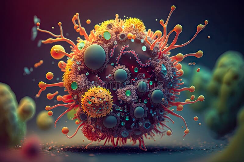 Illustration of the Virus Cell Stock Illustration - Illustration of ...