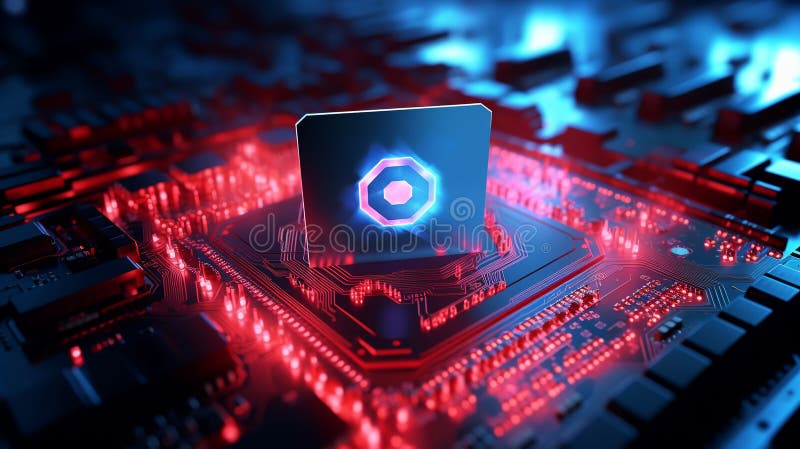 Illustration about a Virus or Hacker Threatening the Defense System ...