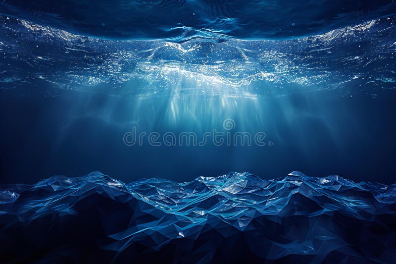 Visual Blue Background with Low Poly Shapes, Simple and Minimalistic ...