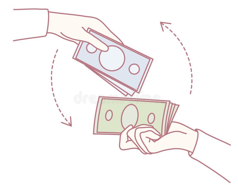 Understanding the Transaction Concept an Illustration of Money Exchange ...