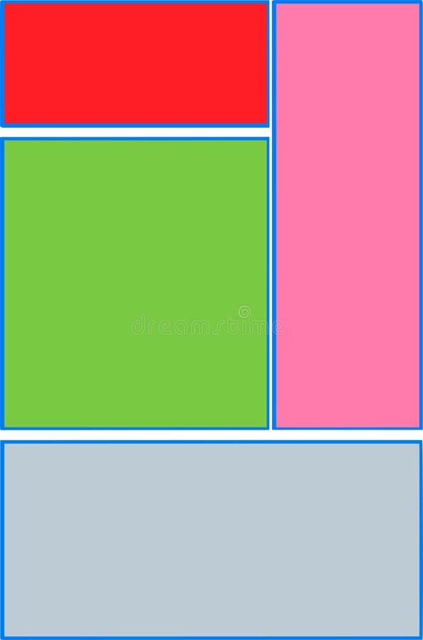 Illustration of a Vivid Color Cartoon Frame Stock Vector - Illustration ...