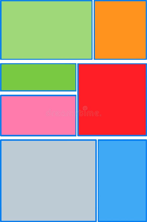 Illustration of a Vivid Color Cartoon Frame Stock Vector - Illustration ...