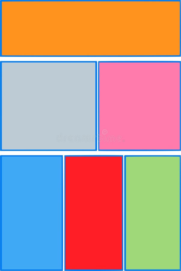 Illustration of a Vivid Color Cartoon Frame Stock Vector - Illustration ...