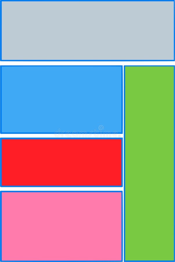 Illustration of a Vivid Color Cartoon Frame Stock Vector - Illustration ...