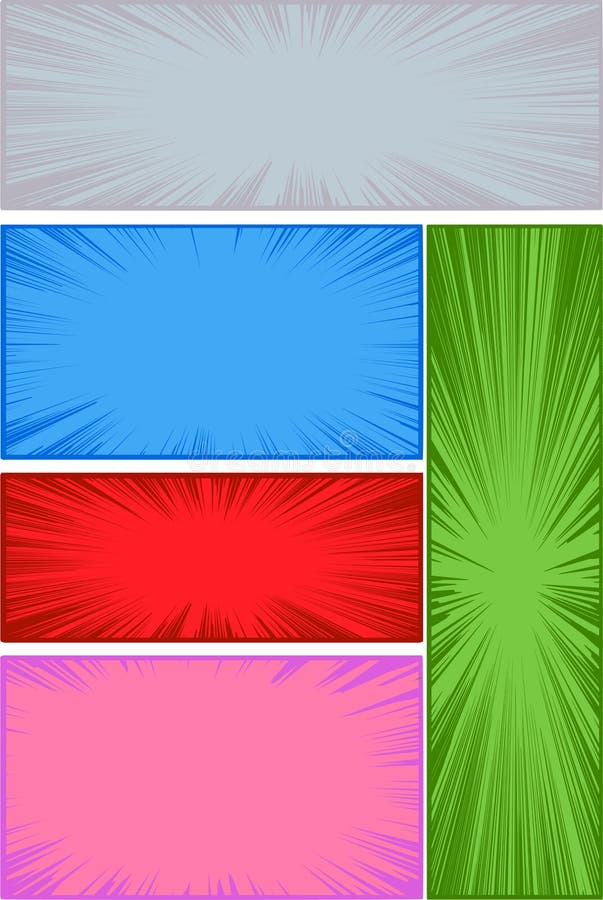 Illustration of a Vivid Color Cartoon Frame with Flash Background Stock ...