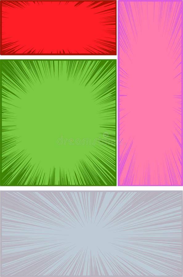 Illustration of a Vivid Color Cartoon Frame with Flash Background Stock ...