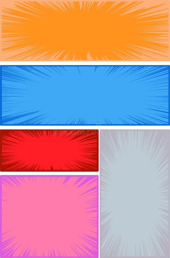 Illustration of a Vivid Color Cartoon Frame with Flash Background Stock ...