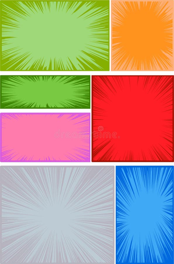 Illustration of a Vivid Color Cartoon Frame with Flash Background Stock ...