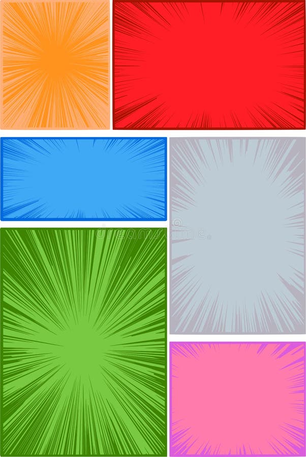 Illustration of a Vivid Color Cartoon Frame with Flash Background Stock ...