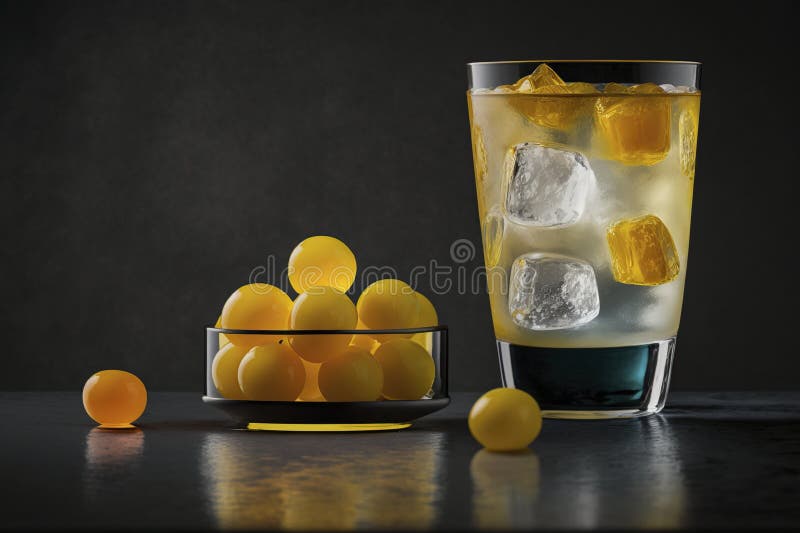 Illustration, Vodka Cocktail with Fruit and Ice,generative Ai Stock ...