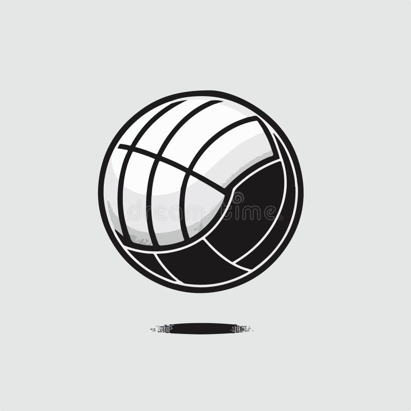 Illustration of a Volleyball in a Stylized, Monochromatic Design Stock ...