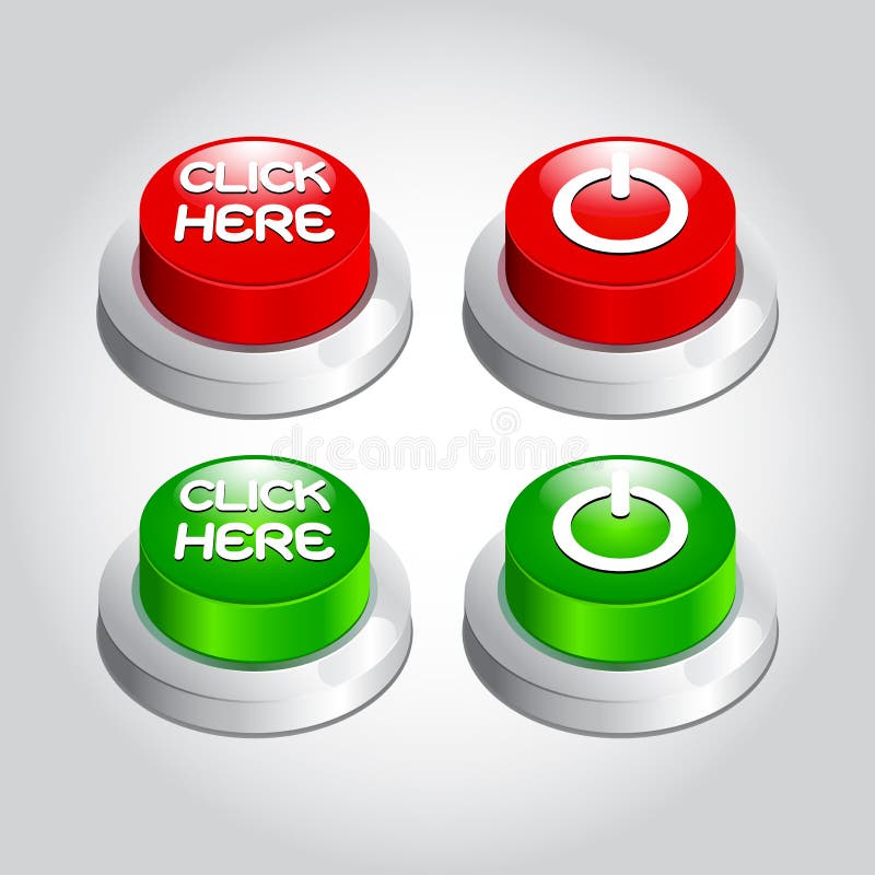 Illustration Von Klicken Hier an-/Aus-Schalter-Ikone Stock Abbildung ...