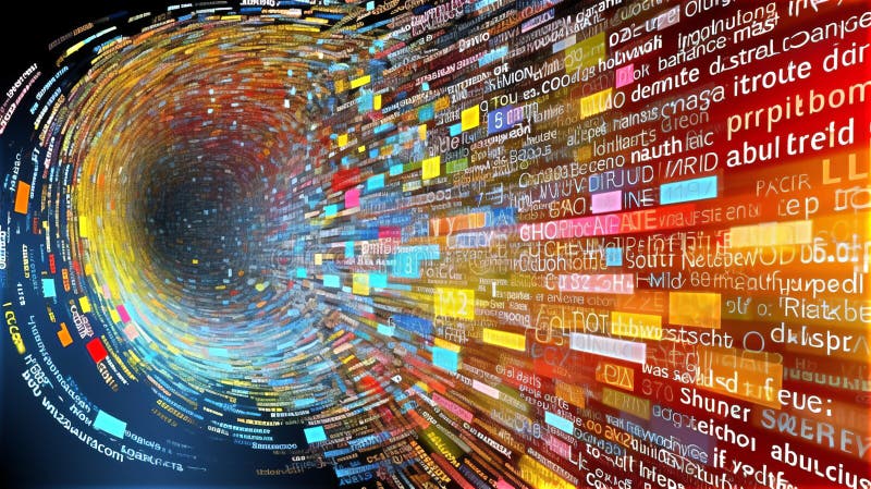 Vortex of Large Language Model, Generative AI, AI Generated Stock ...