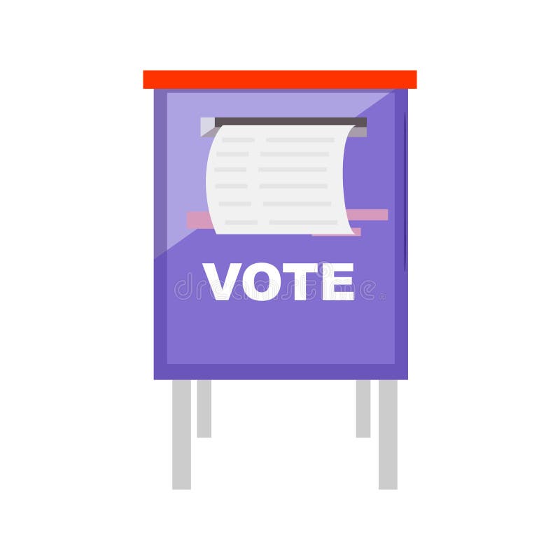 Illustration of a Voting Paper in a Vote Box Stock Vector ...