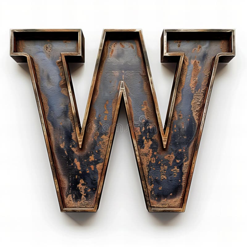 Illustration of W Symbol , Isolated on White Background , High Quality ...