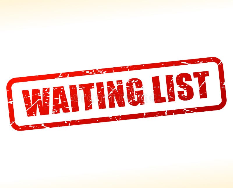 Waiting List Stamp on White Background Stock Illustration ...