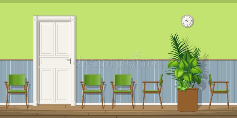 Illustration of a Waiting Room Stock Vector - Illustration of doctor ...