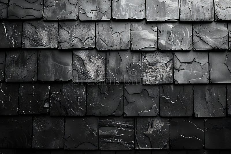 A Wall of Black Shingle with a Gradient Effect from Dark To Light ...