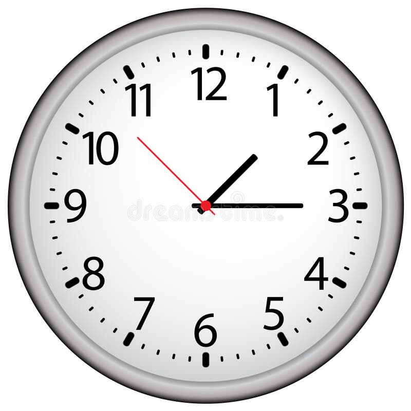 Illustration of Complete Clock with Hands Stock Vector - Illustration ...