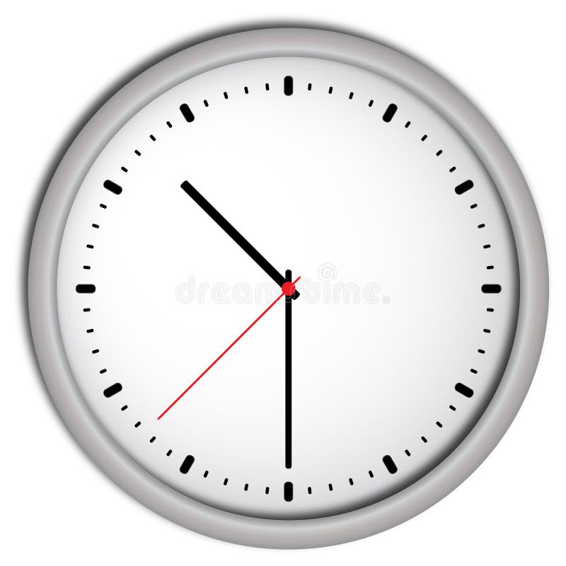 Illustration of Complete Clock with Hands Stock Vector - Illustration ...