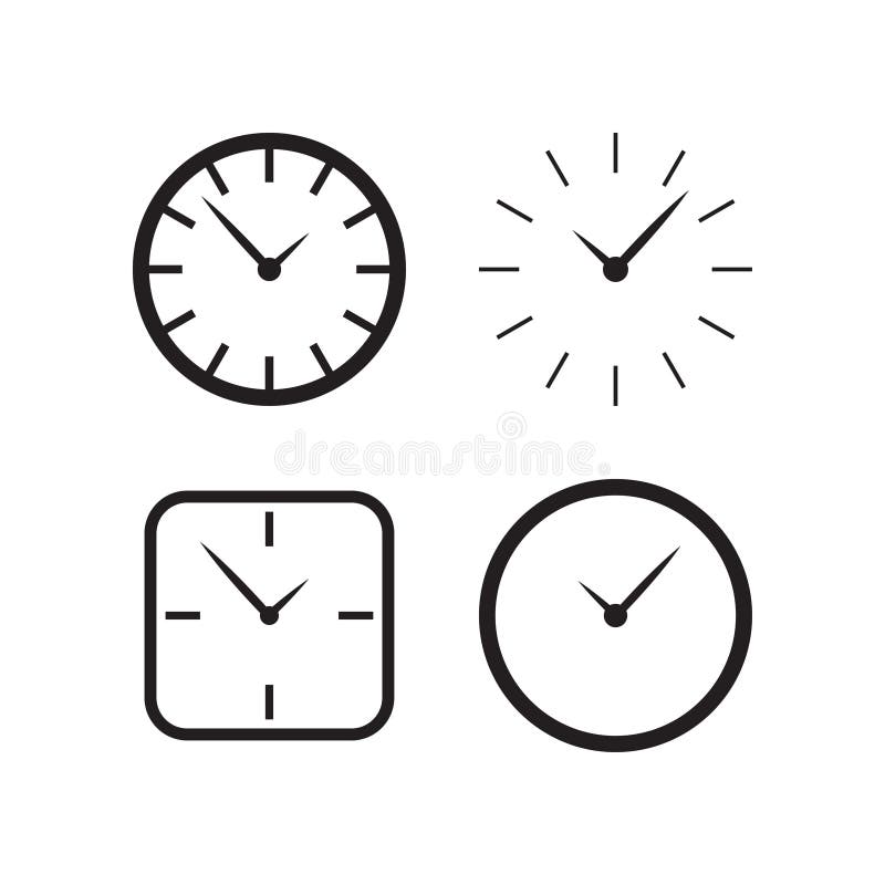 Wall Clock Logo Design Template Stock Vector - Illustration of business ...
